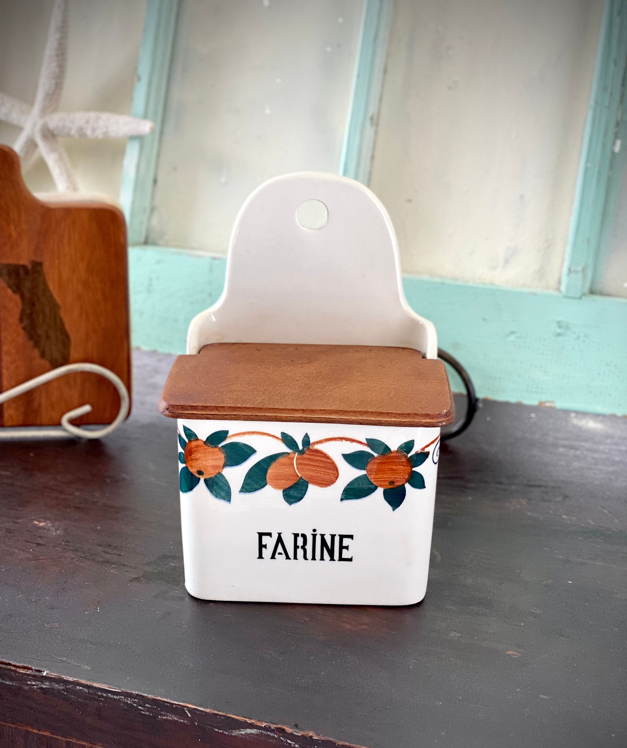 Flour Bin Vintage Ceramic Flour Bin Farine Storage | Etsy