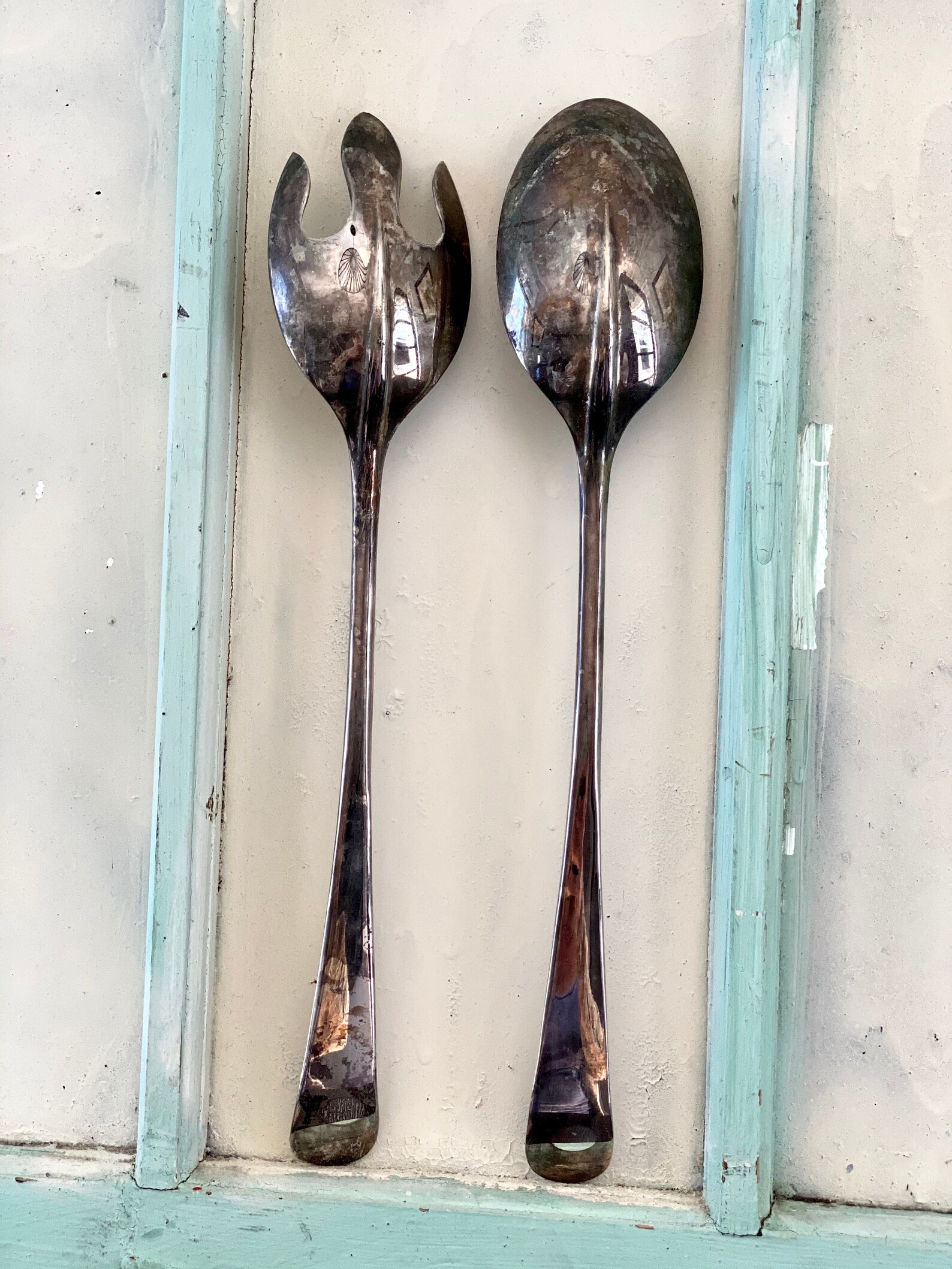 Silver Serving Set Vintage Silver Plated Salad Serving | Etsy