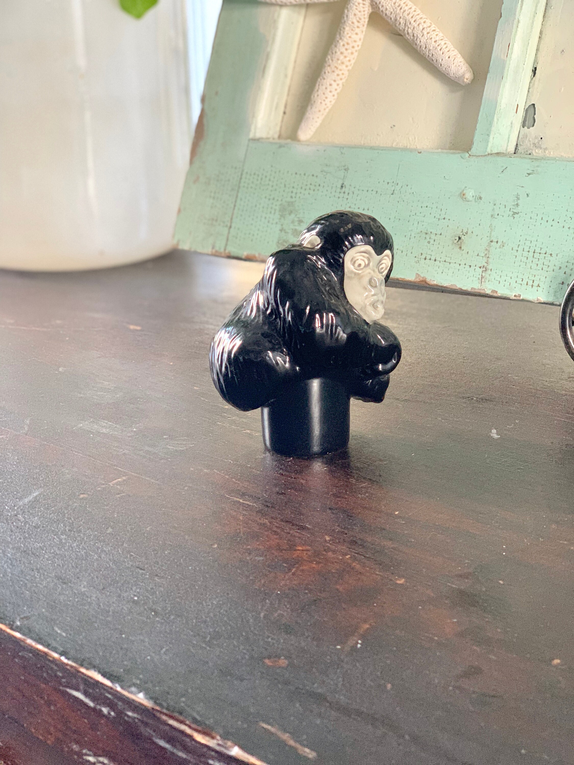 Cork Topper Vintage Ceramic Gorilla Cork Topper Perfect | Etsy