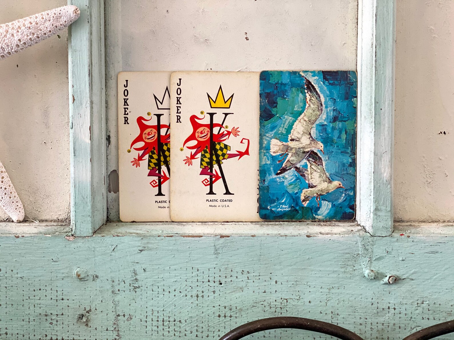 Playing Cards, Vintage Playing Cards Featuring Art by E Fred Anderson ...