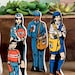 Community Figures, Vintage Wooden Toys for Pretend Play, Mini Village ...