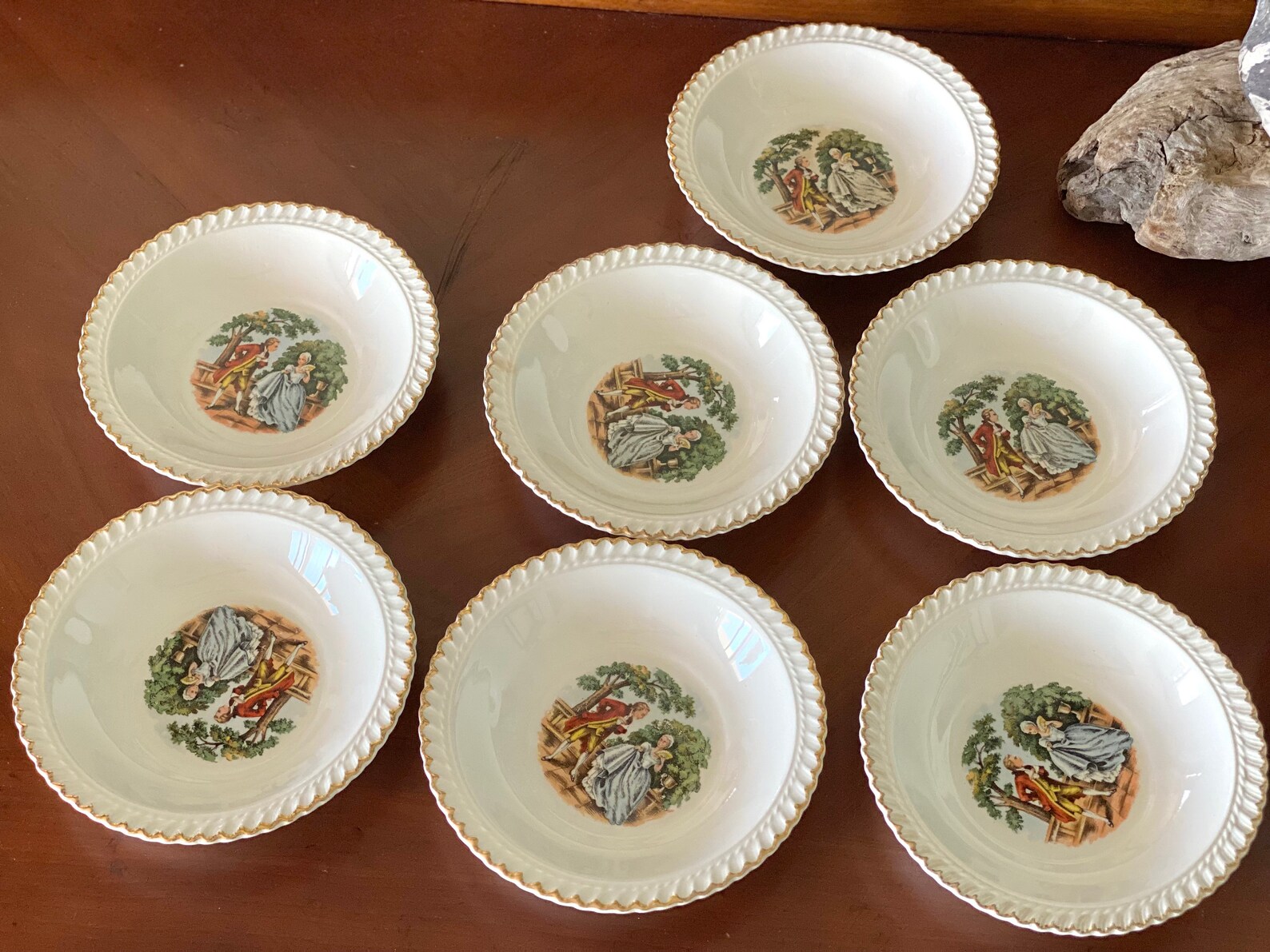 Harker Pottery Co Colonial Design Fine China, Vintage Colonial Pattern ...