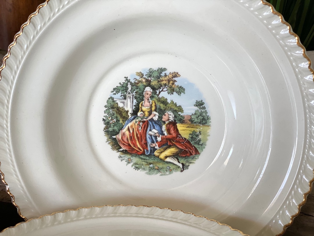 Harker Pottery Co Colonial Design Fine China, Vintage Colonial Pattern ...