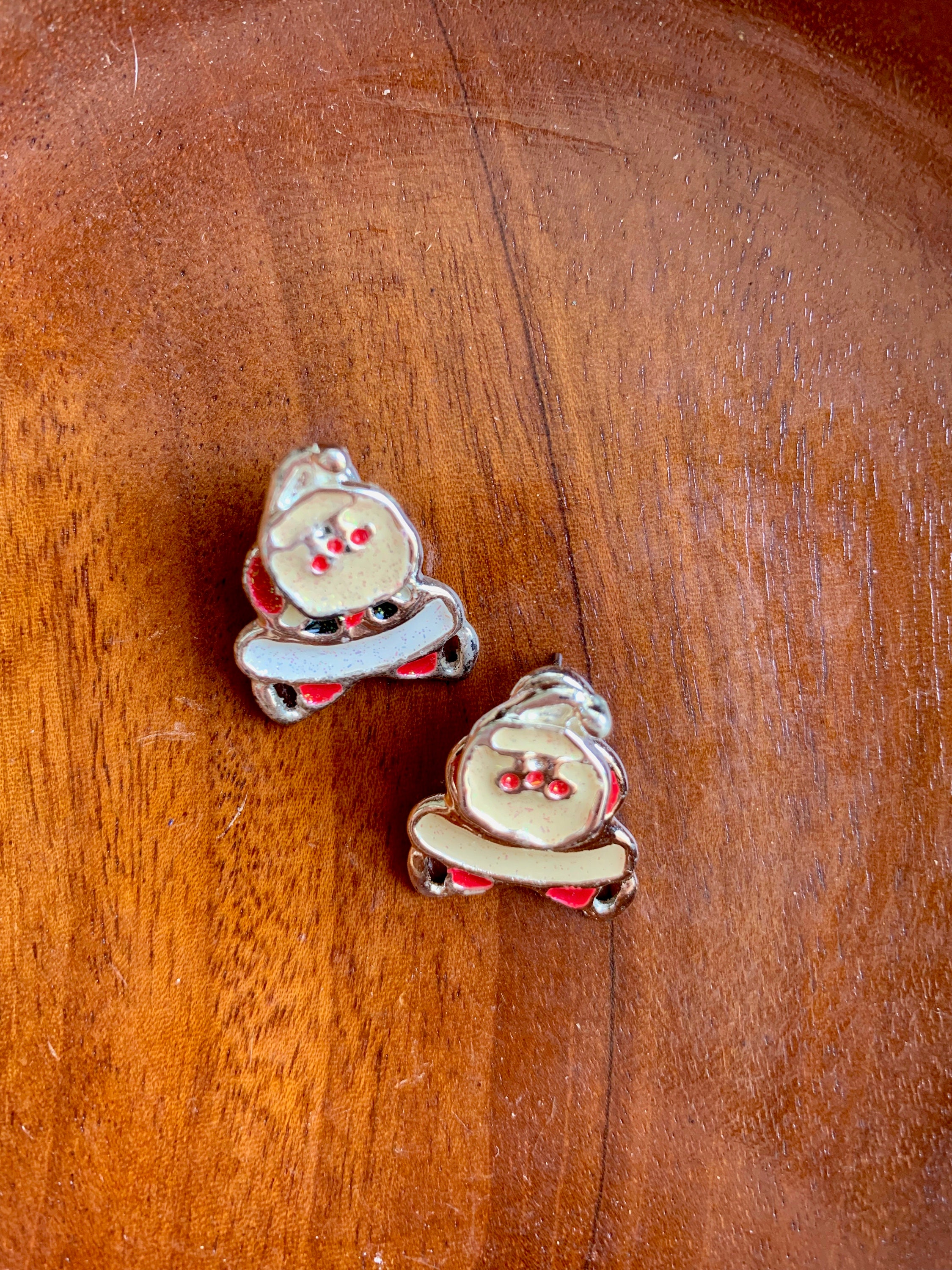 Vintage Sterling Silver “3D” Christmas Santa Dangle Charm Earrings ...
