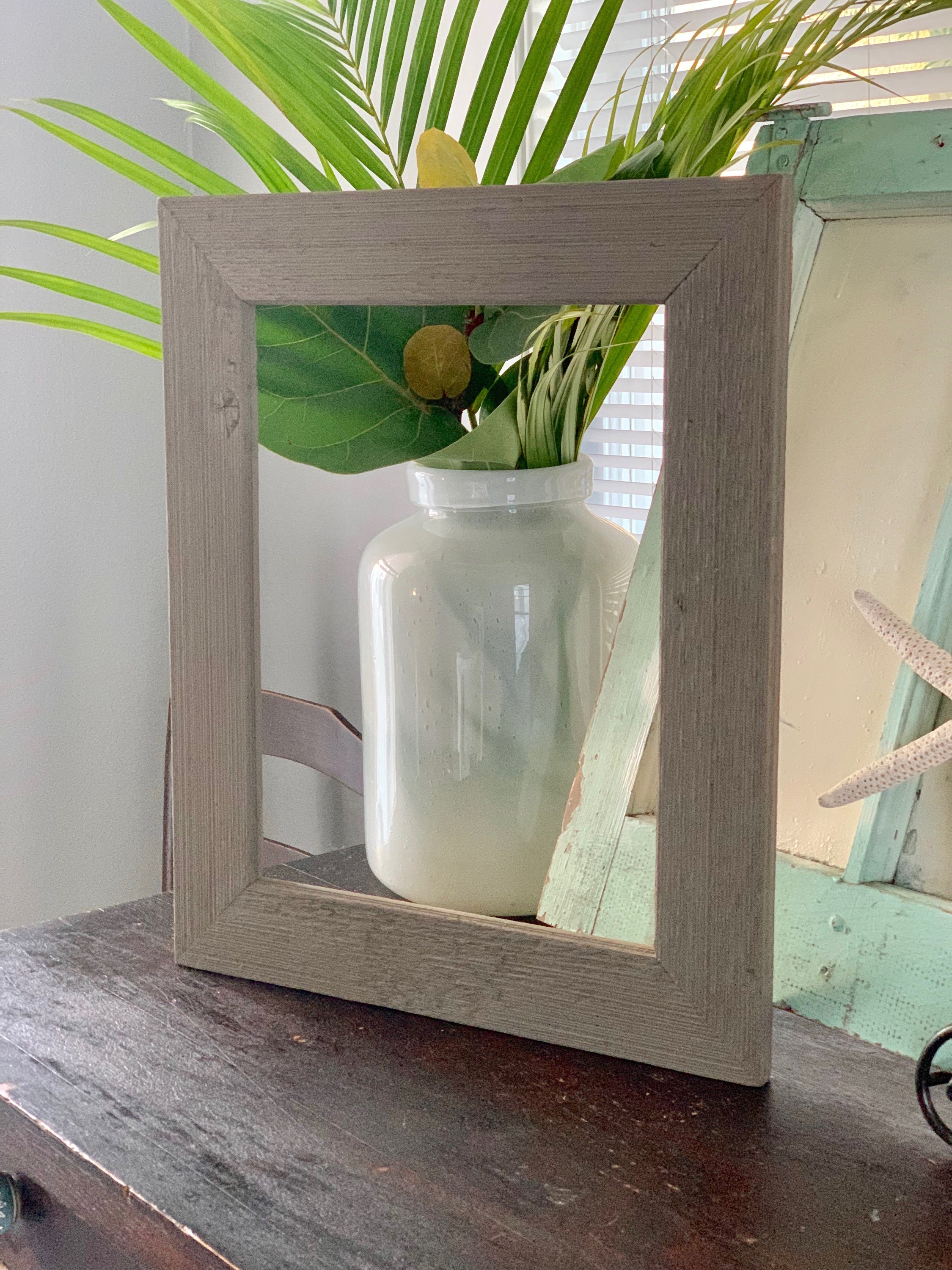 Rustic Frame, Vintage Picture Frame, Rustic Reclaimed Painted Wood ...