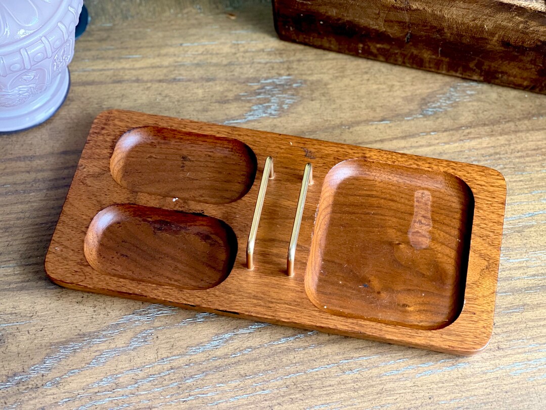 Valet, Vintage Wooden Desk Valet, Single Tier Valet for Desk or Dresser ...