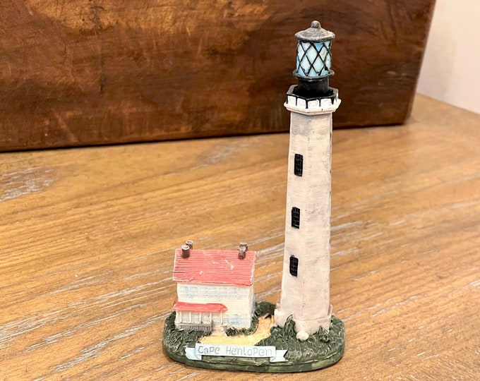 Lighthouse Model, Vintage Resin Model of the Cape Henlopen Lighthouse ...