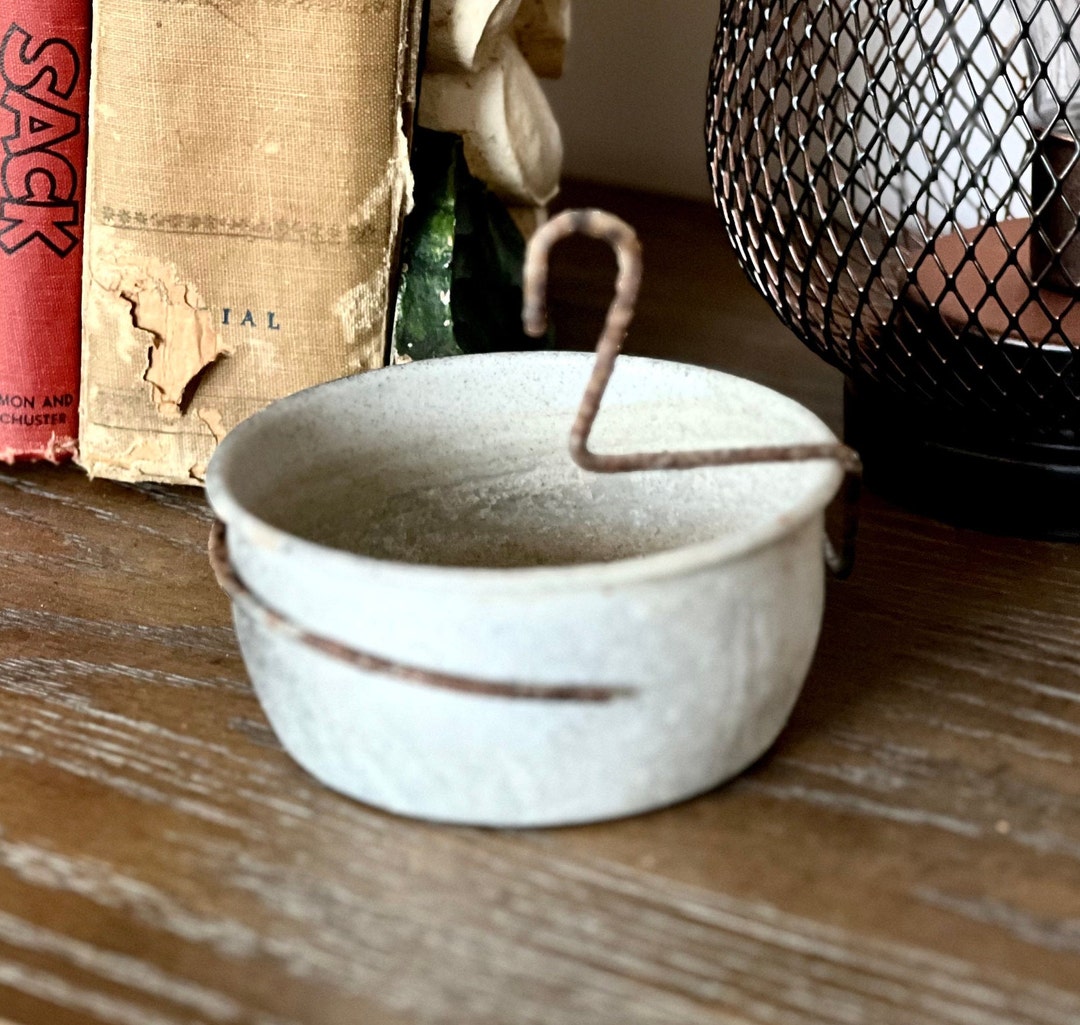 Upcycle, Vintage Raw Material - Neat Rusted Galvanized Metal Bowl ...