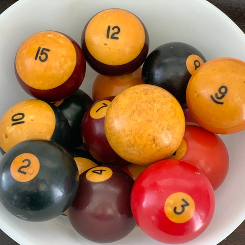Vintage Pool Balls Assorted Set Billiards Game Room Man Cave - Etsy