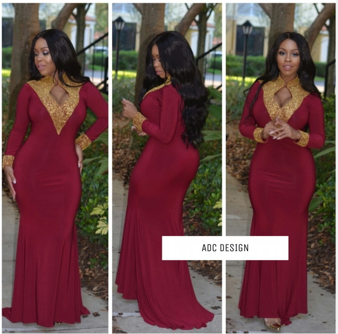 Eclipse Royal Dress Wine Color - Etsy