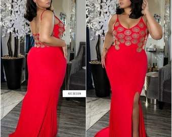 Bianca Prom Dress Wine Color - Etsy