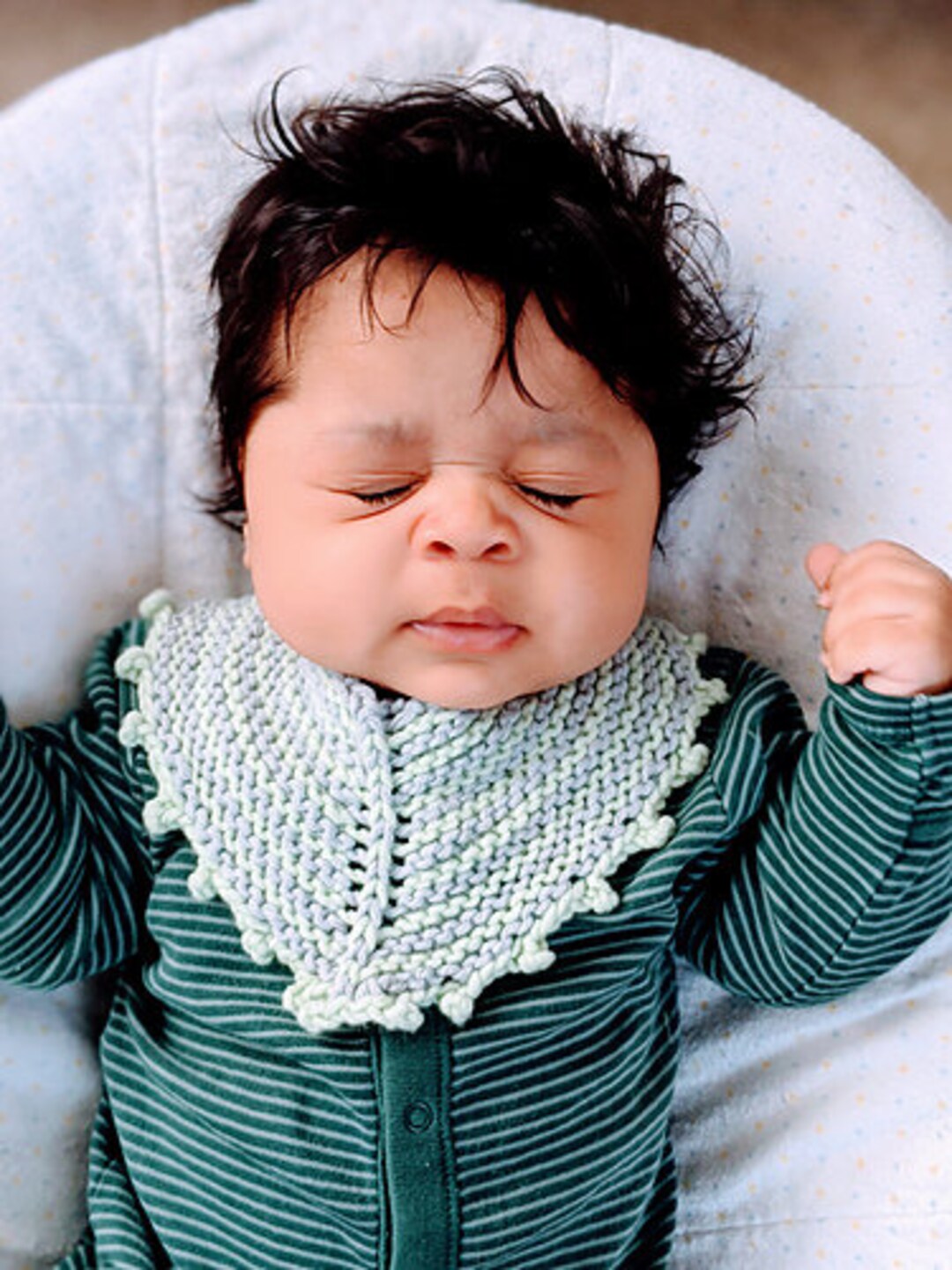 Knitting Pattern for Baby Bib, Beginner Friendly - Pattern PDF - Etsy