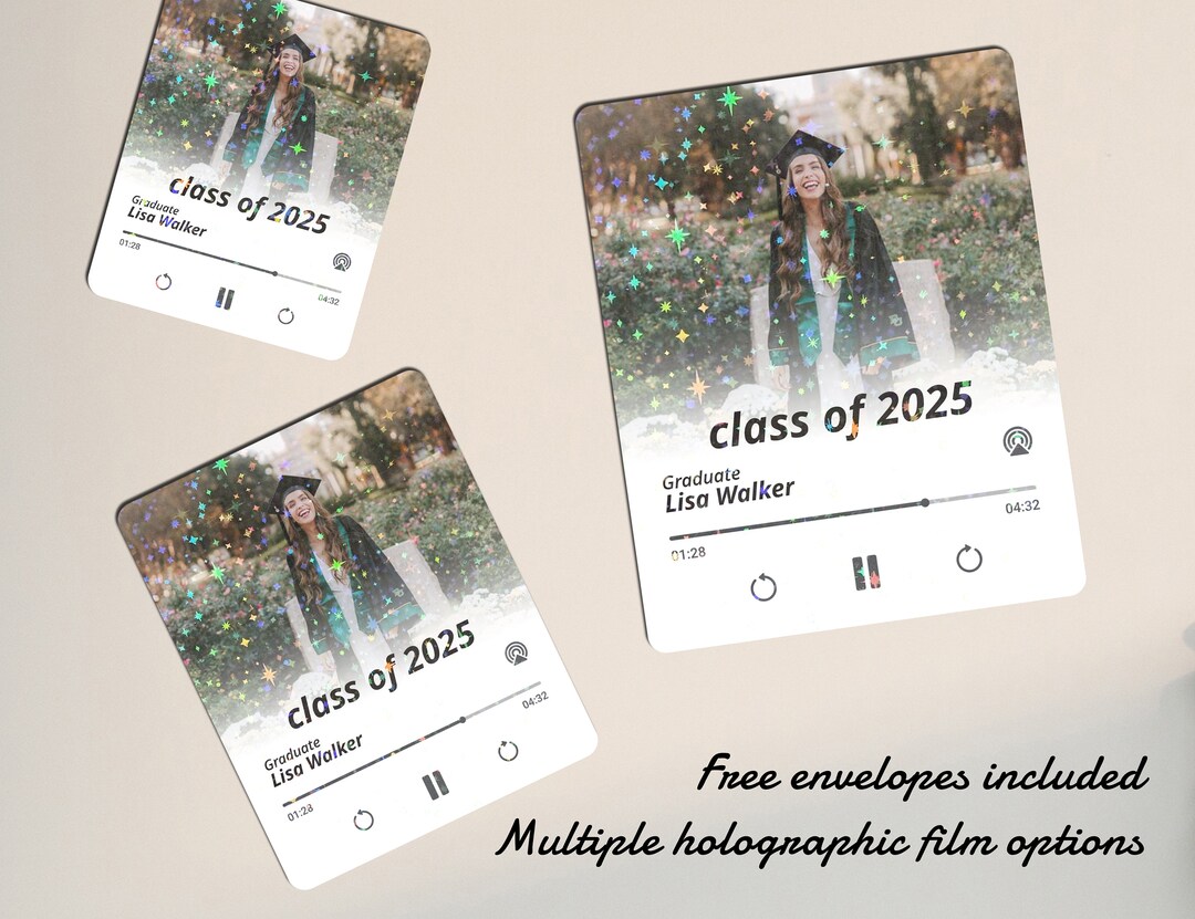 Holographic Laminate Graduation Magnet Collage Graduation Gift Master ...