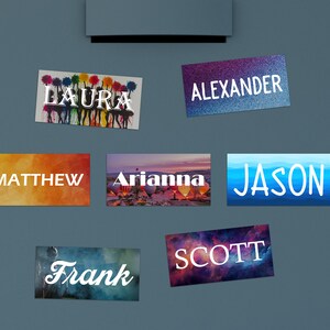 Custom Locker Magnets New Backgrounds Available/custom Text Magnet ...