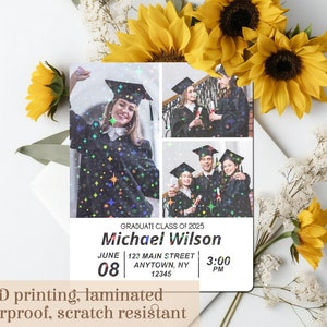 Holographic Laminate Graduation Photo Fridge Magnet/college Graduation ...