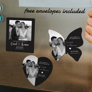 Fridge Magnet Photo Wedding Invitation Save the Date Printed Photo ...
