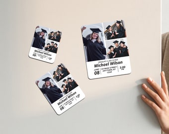 Custom Graduation Photo Magnet, Graduation Cap, Class of 2024 ...