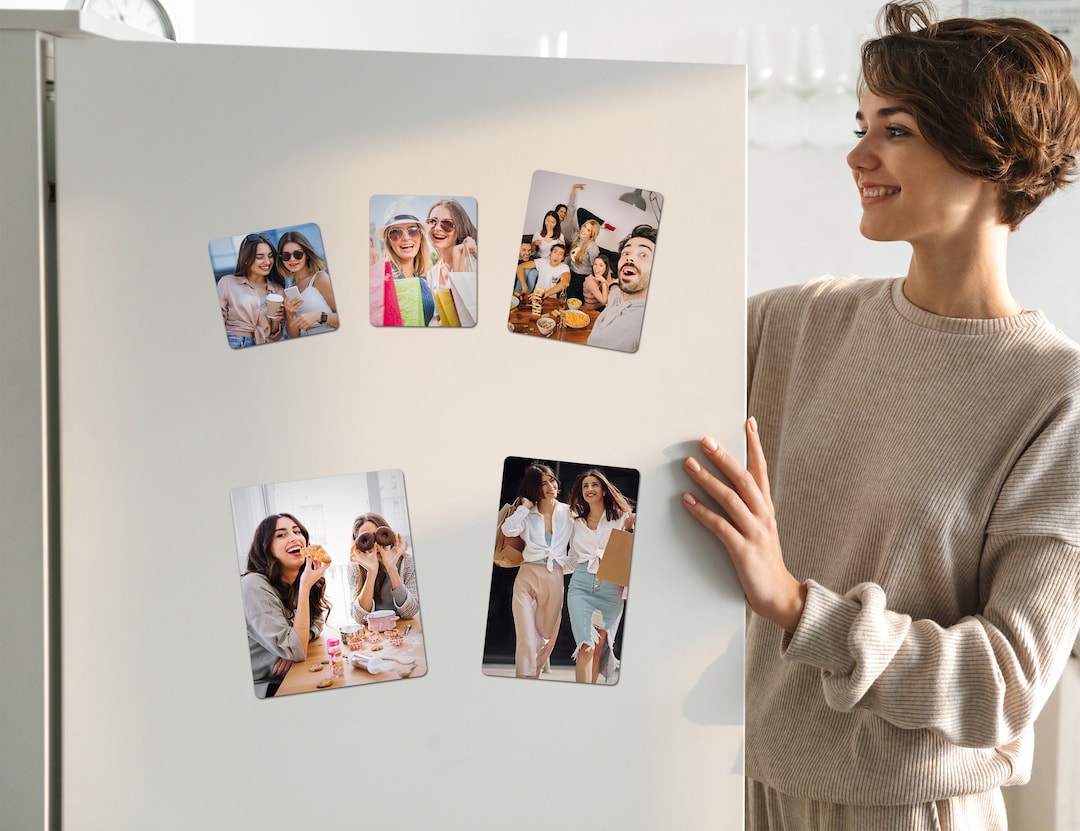 Custom Photo Fridge Magnet Set: Personalized Picture Gifts - Etsy