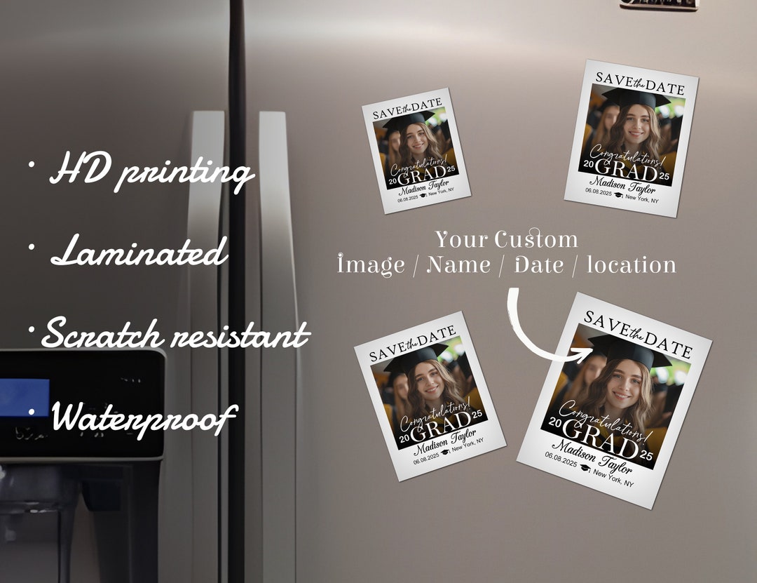 Graduation Photo Fridge Magnets/graduation Magnet Favors/graduation ...