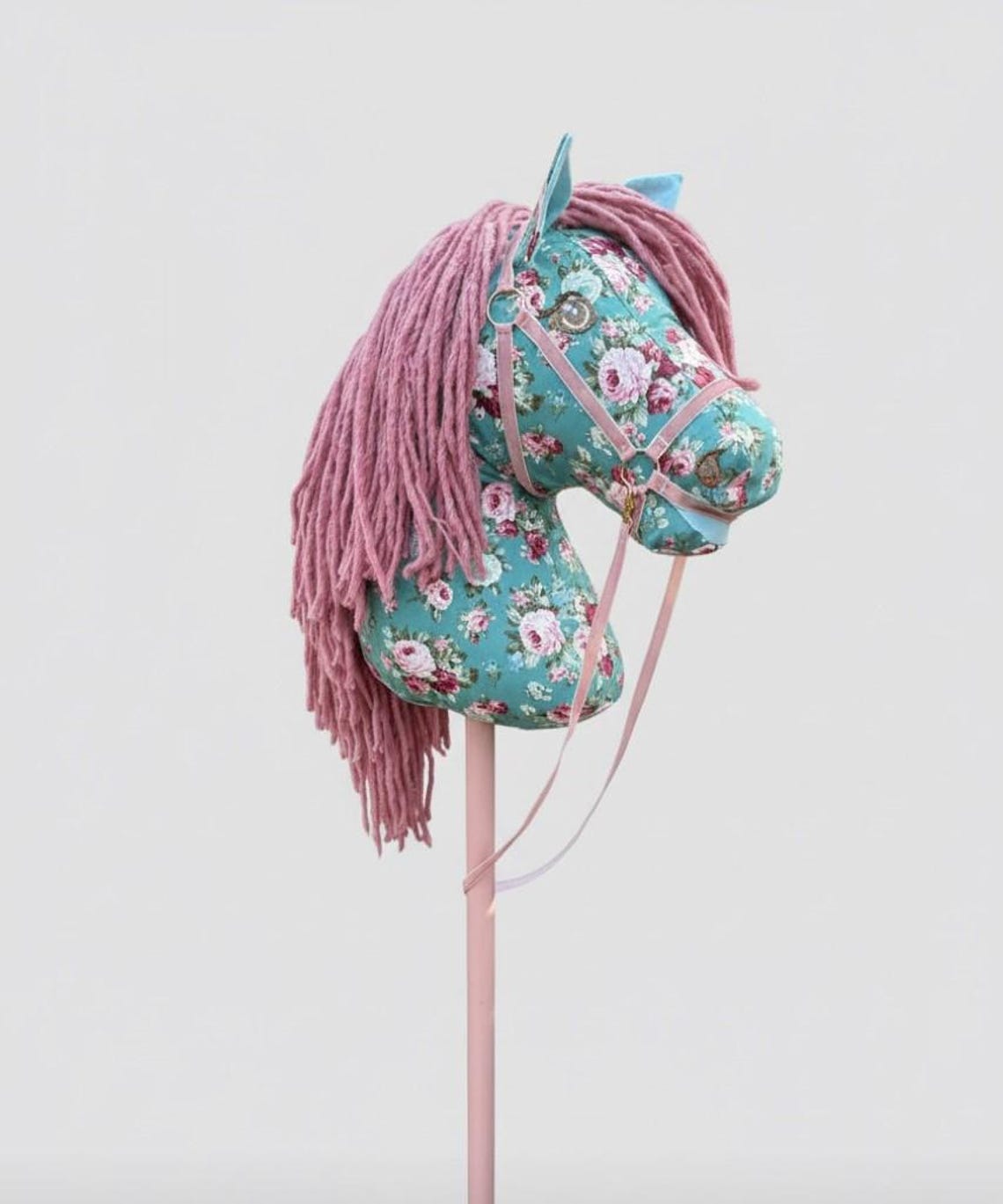 Kids Floral Stick Horse, Pink Hobby Horse - Etsy