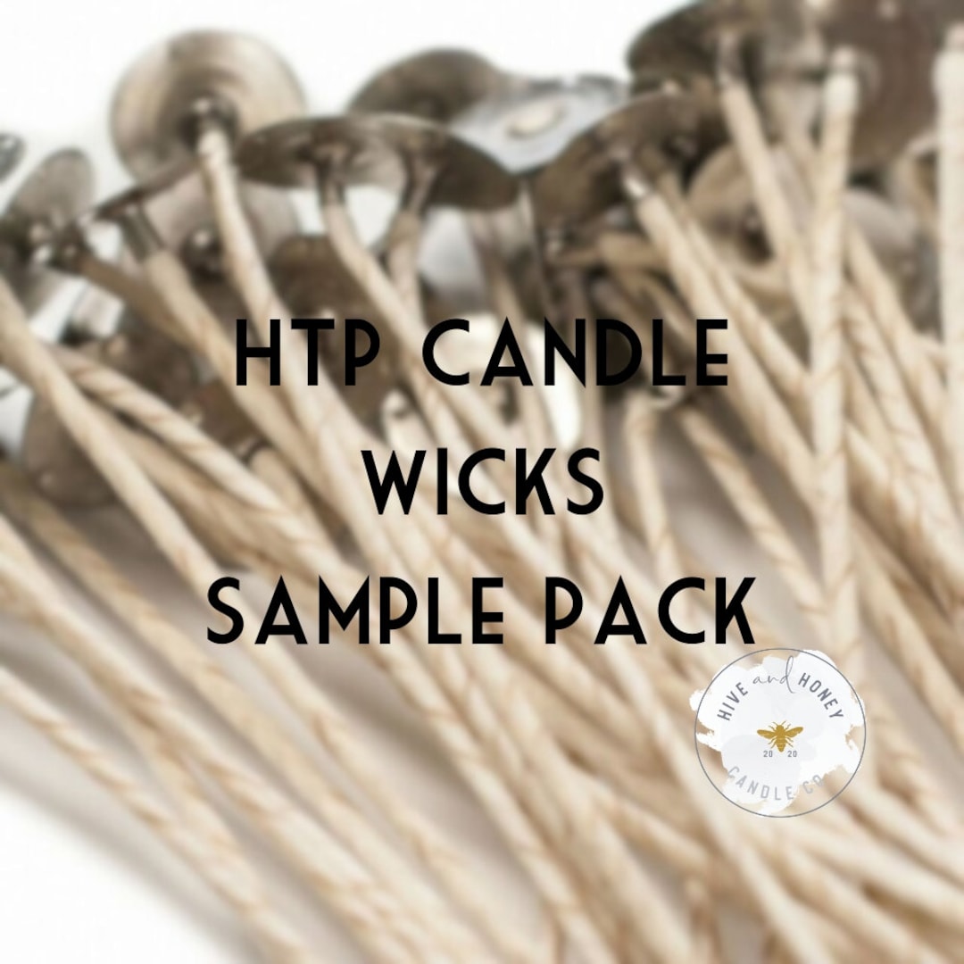 HTP Candle Wicks Sample Pack | 6" Pretabbed, Prewaxed | Htp 52, Htp 62 ...