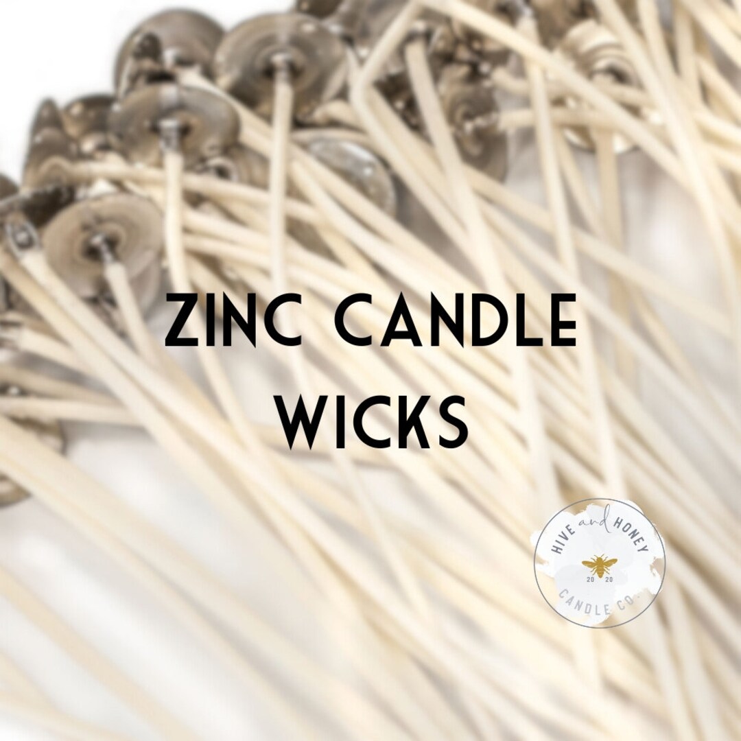 Zinc Core Candle Wicks | 6" Pretabbed, Prewaxed | Bulk 12 Pack or 100 ...