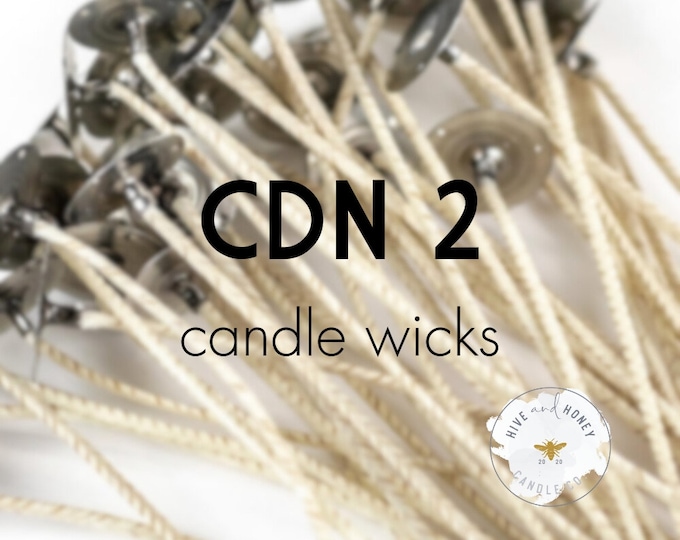 CDN Candle Wicks | Stabilio KST| 6" Long, Pretabbed, Prewaxed | Bulk 12 ...