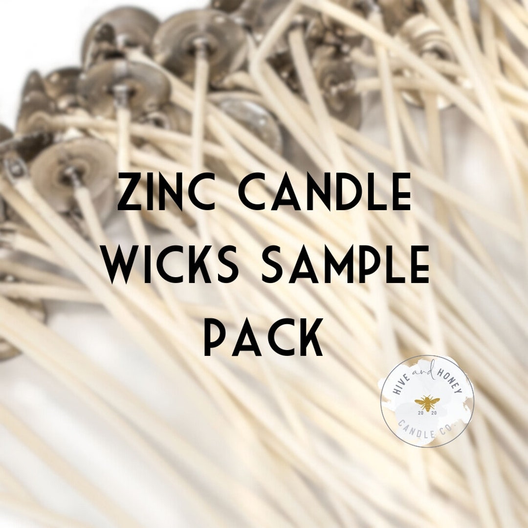 Zinc Candle Wicks Sample Pack | 6" Long, Pretabbed, Prewaxed | | All ...