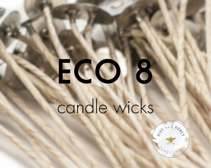 ECO Candle Wicks | 6" Pretabbed, Prewaxed | Bulk 12 Pack or 100 Pack ...