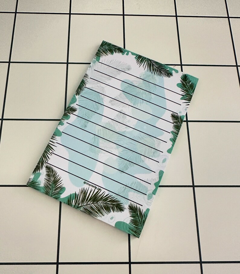 Palm Leaf Lined Notepad - Etsy