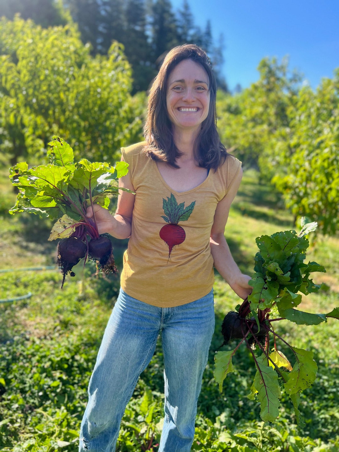 Beet Design Sleeveless V-neck - Etsy