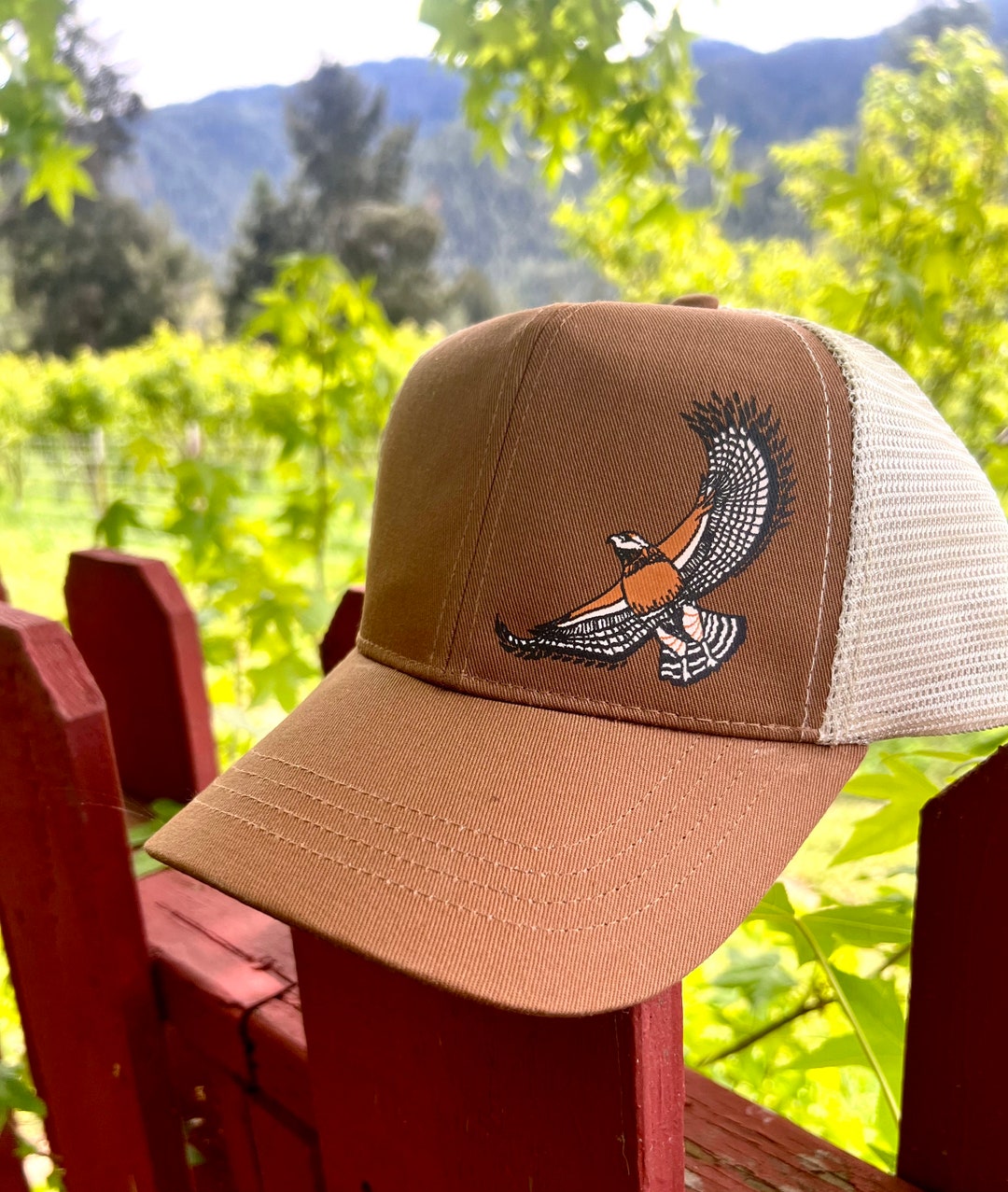 Hawk Trucker Hat, Baseball Cap, Eco Hat, 100% Organic Cotton Hat ...