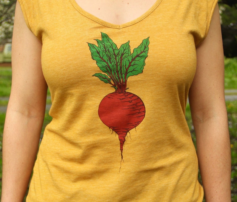 Beet Design Sleeveless V-neck - Etsy