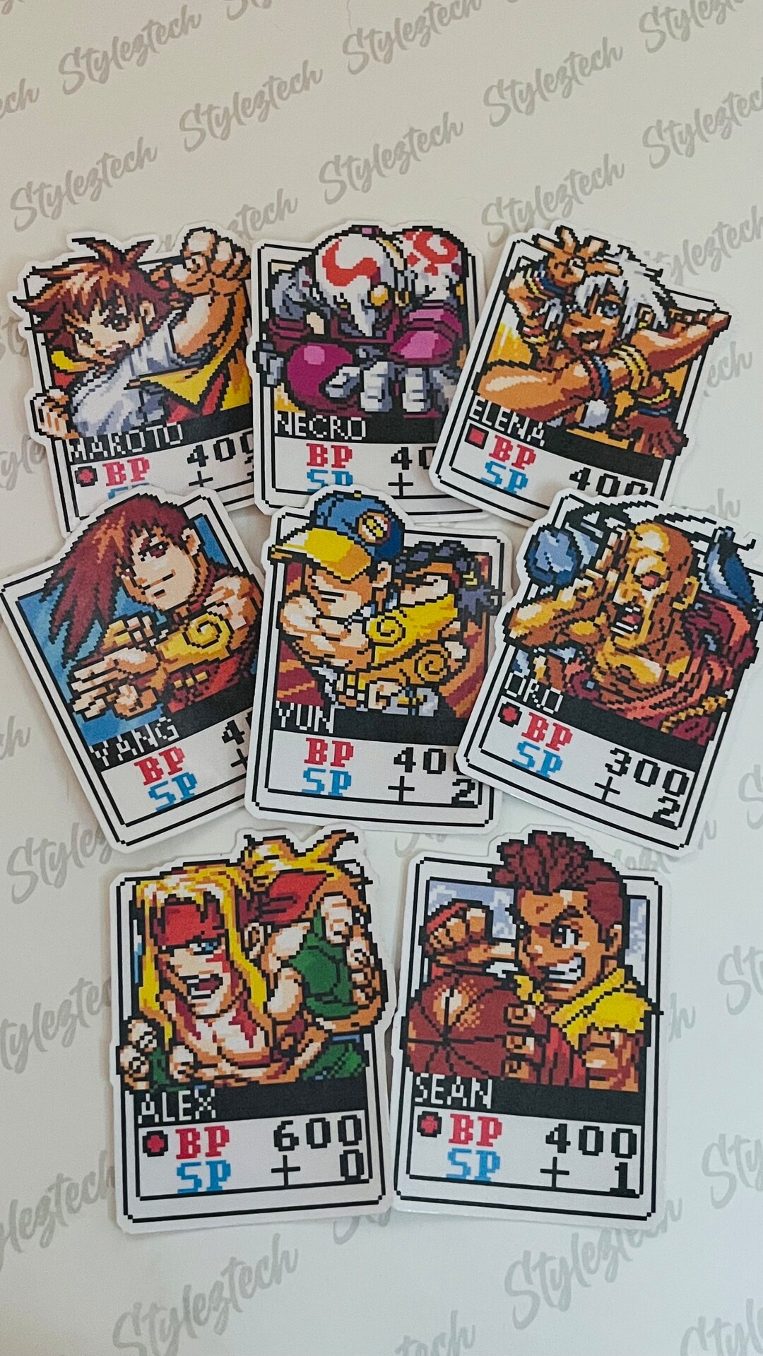 Street Fighter 2 | Card Fighters - Set 4 | Vinyl Stickers | Laptop ...