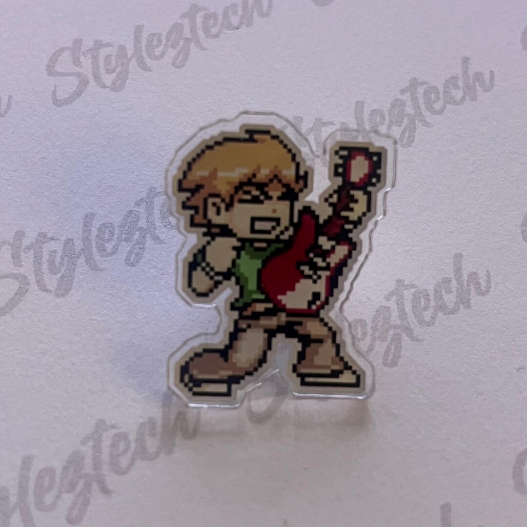 Scott Pilgrim | Acrylic Pin | Backpack Pin | Scott Playing the Guitar ...