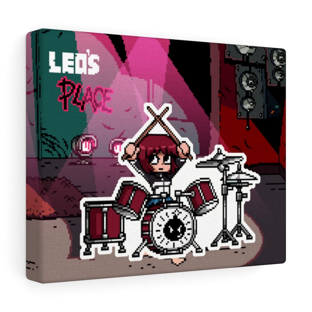 Kim Pines Playing the Drums - Scott Pilgrim VS the World - Canvas Wrap ...