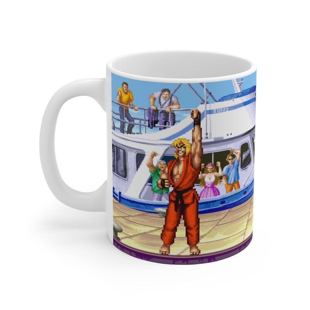 Ken Victory Pose Mug - Street Fighter 2 - Coffee Mug - Coffee Cup ...