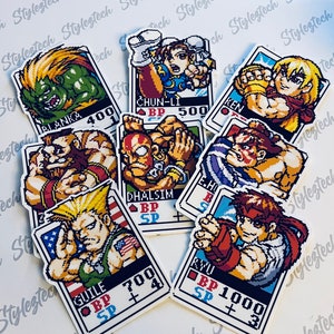 Street Fighter 2 Card Fighters Complete Capcom Set Vinyl Stickers ...