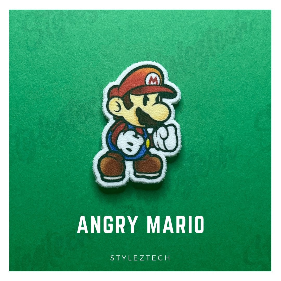Angry Mario - Paper Mario - Etsy