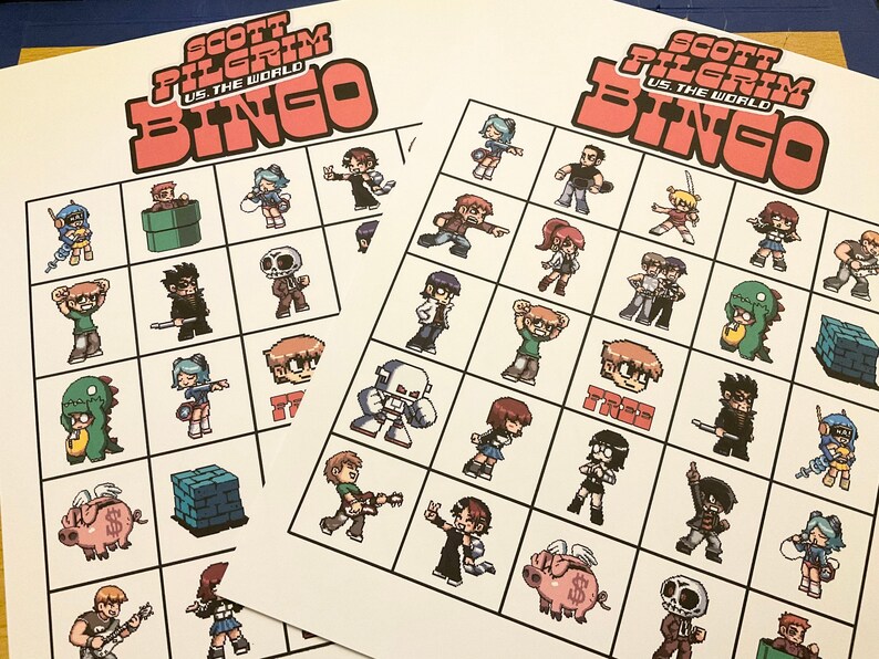 Scott Pilgrim Bingo Game - Scott Pilgrim VS. the World - Etsy