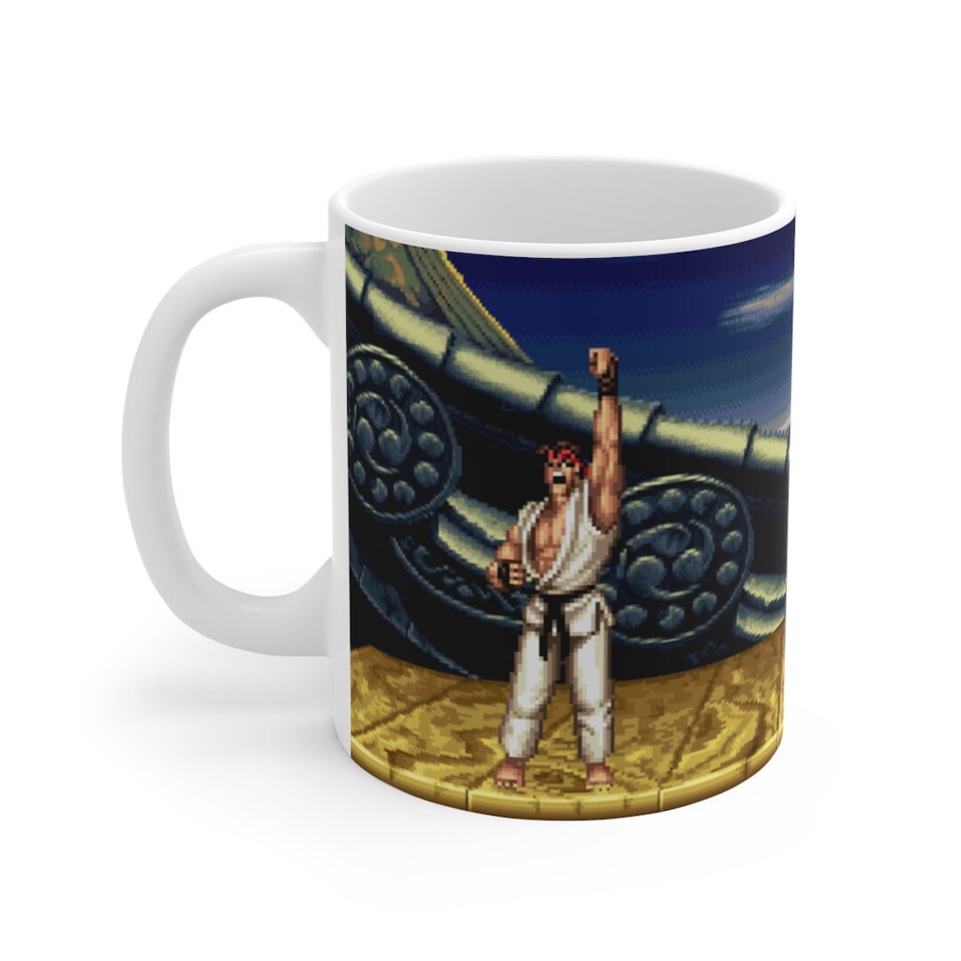 Ryu Victory Pose Mug - Street Fighter 2 - Coffee Mug - Coffee Cup ...