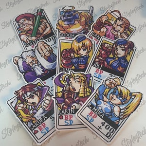Street Fighter 2 Card Fighters Complete Capcom Set Vinyl Stickers ...
