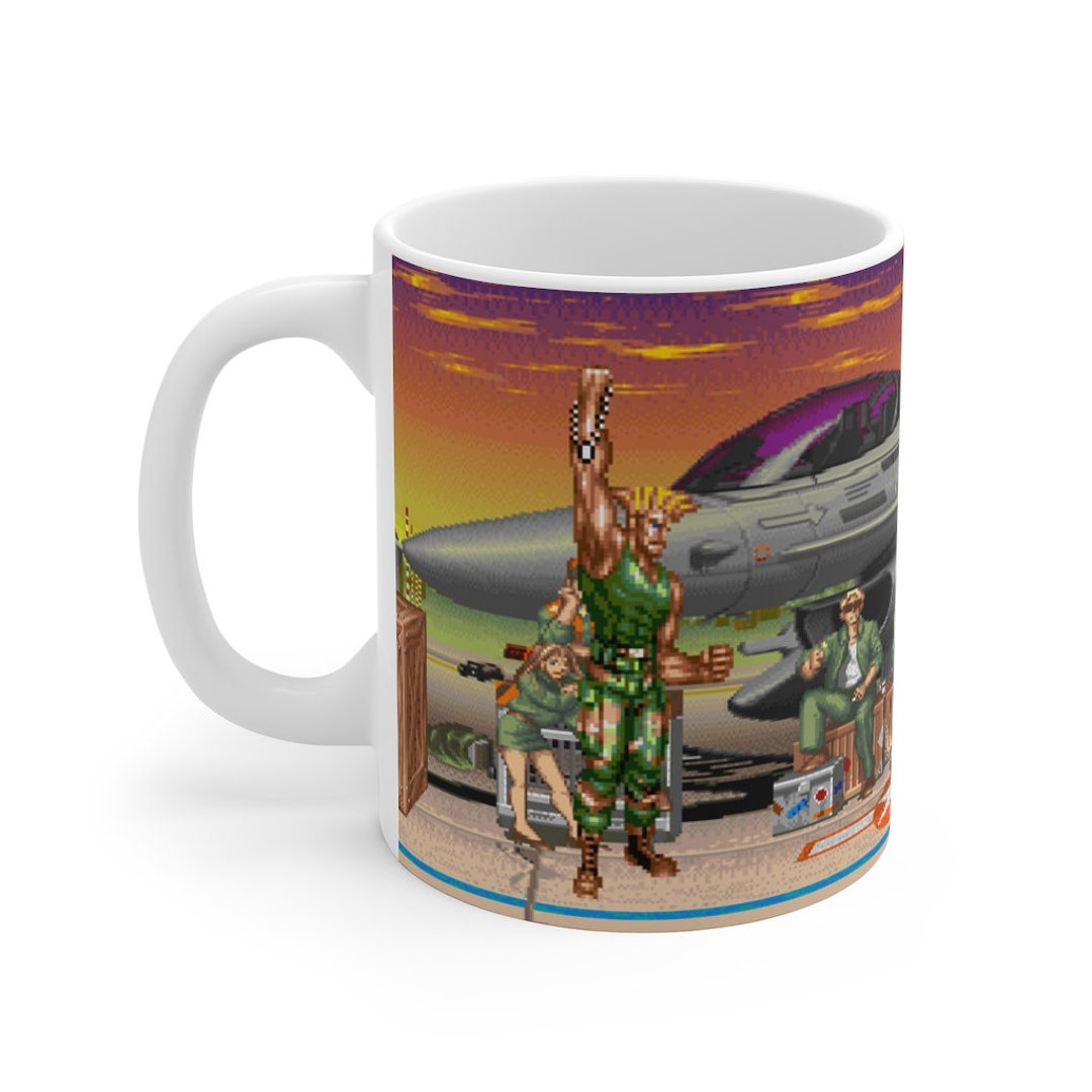 Guile Victory Pose Mug - Street Fighter 2 - Coffee Mug - Coffee Cup ...