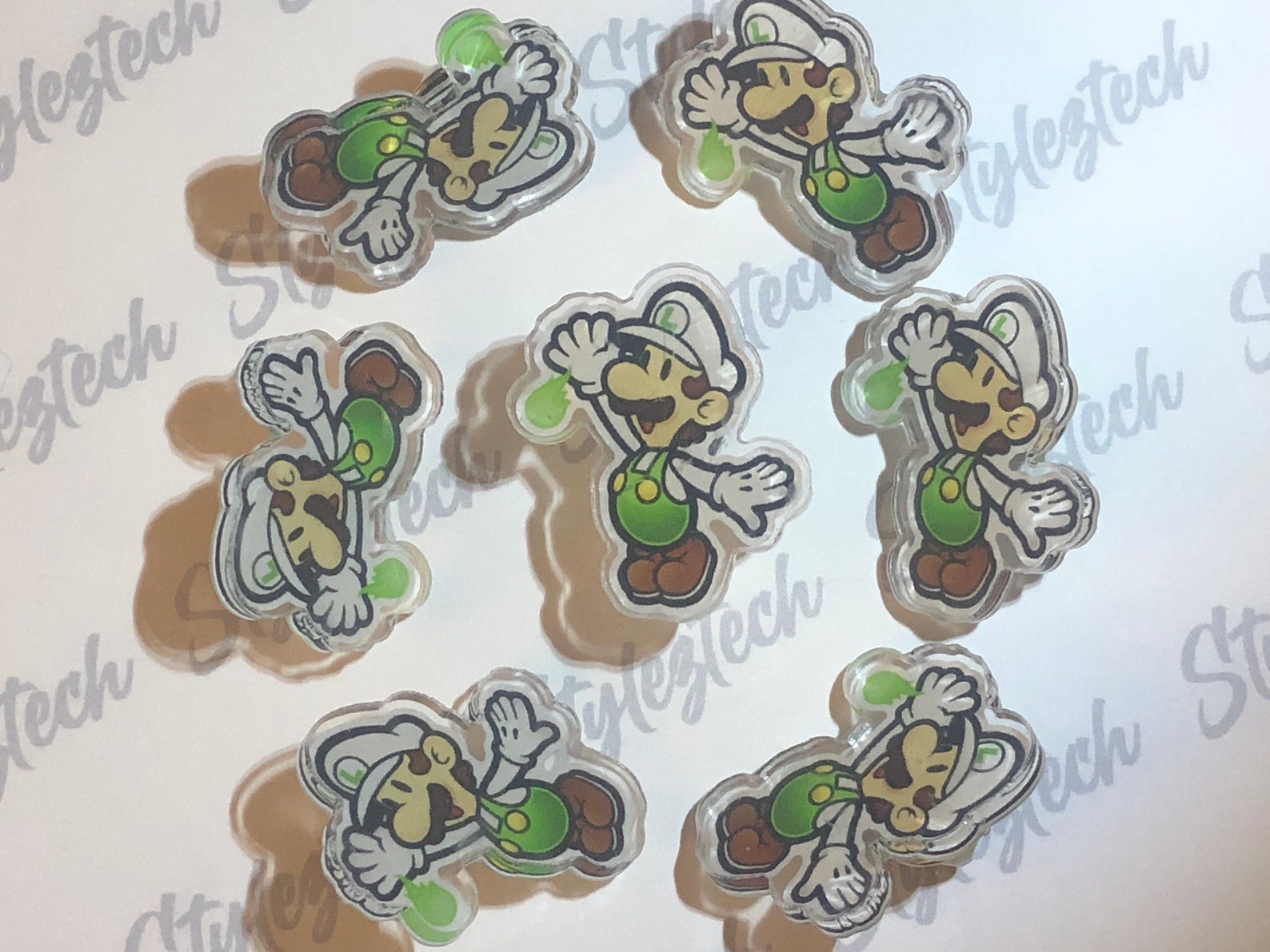 Fire Paper Luigi Paper Mario Pin | Etsy