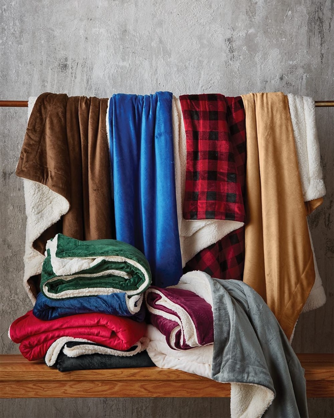 Personalized Monogram Sherpa Blanket - Custom Name Fleece Blanket ...