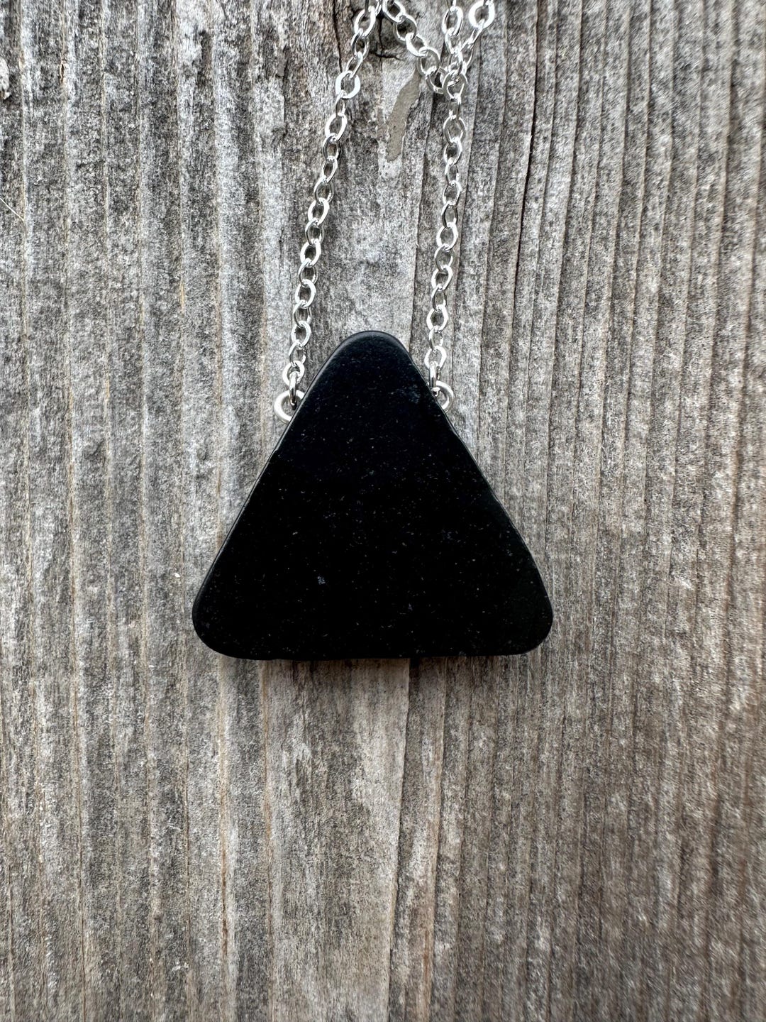 Triangle Shungite Pendant for Protection and Root Chakra Connection. - Etsy