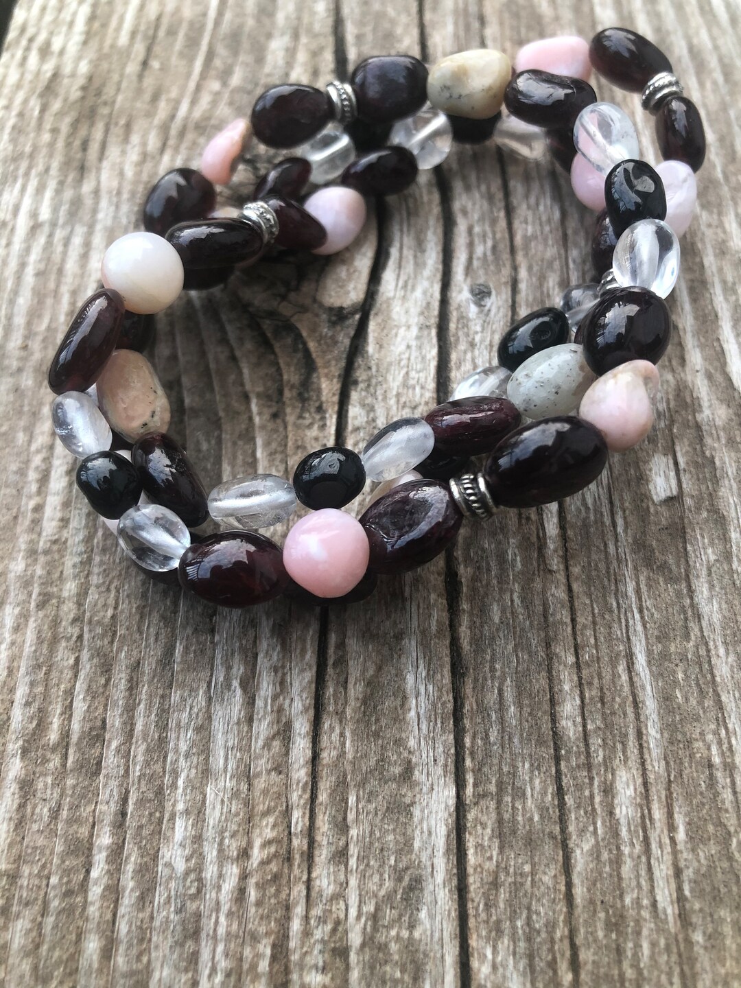 Invisibility Cloak With Pink Opal, Garnet, Clear and Tourmalated Quartz ...