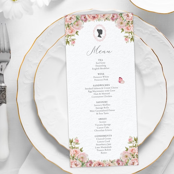 Bridgerton High Tea Menu - Etsy UK
