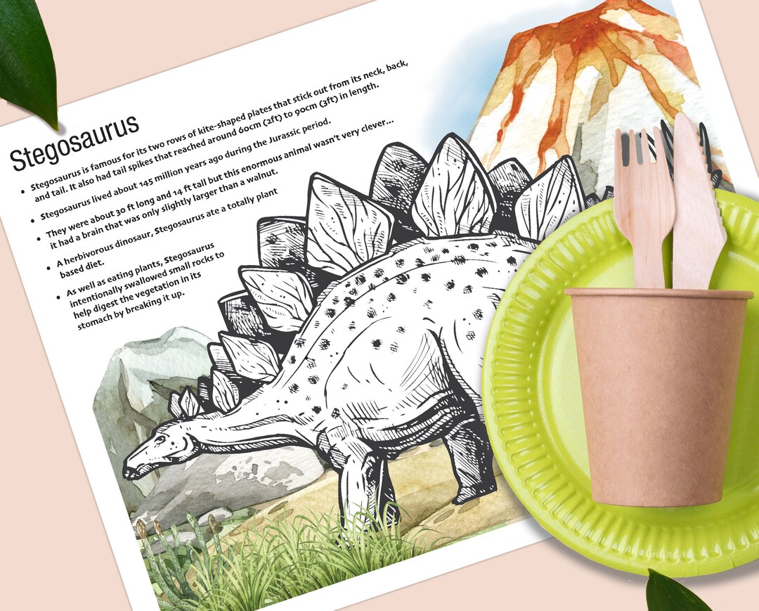 Dinosaur Color-in Fact Sheets, 11 X 8.5, NON-EDITABLE, 10 Different ...