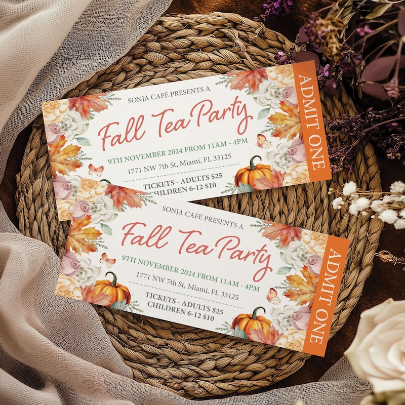 Fall Ticket for Events - Etsy